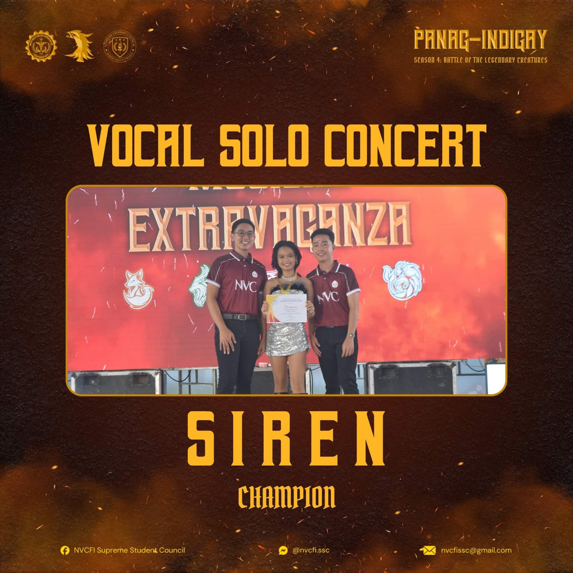 Vocal Solo Concert Champion – North Valley College