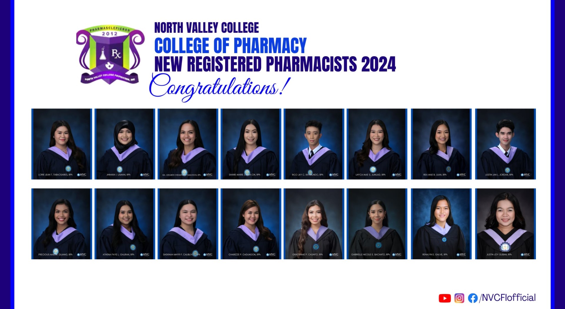 NEW REGISTERED PHARMACIST 2024 – North Valley College